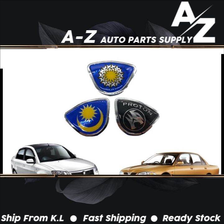 100% Original Proton Logo Emblem Wira Old/ Saga Iswara UK Blue / Moon ...