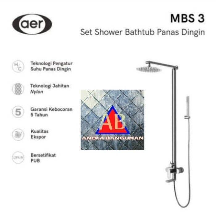 AER mixer bathtub shower set panas-dingin,Kran air,Kran MBS-3 | Lazada Indonesia