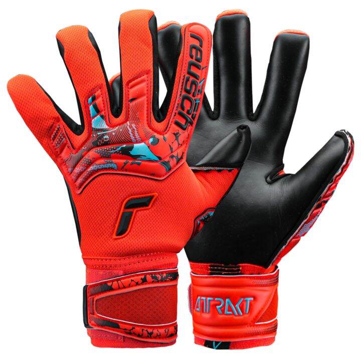ถุงมือผู้รักษาประตู Fire football reusch Attrakt Duo wave bile top-of ...