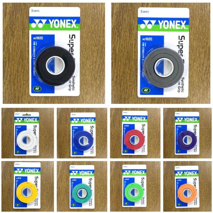 NEW ARRIVAL Yonex Super Grap AC102C Synthetic Over Grip (3 Grips in 1 ...