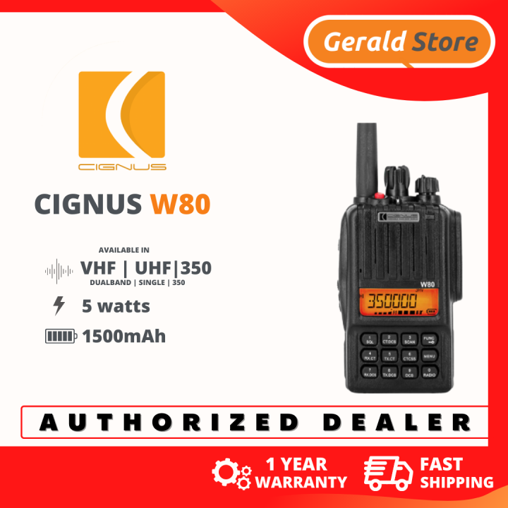 Cignus W80 VHF/ Cignus W80 UHF Radio -GeraldStorePH | Lazada PH