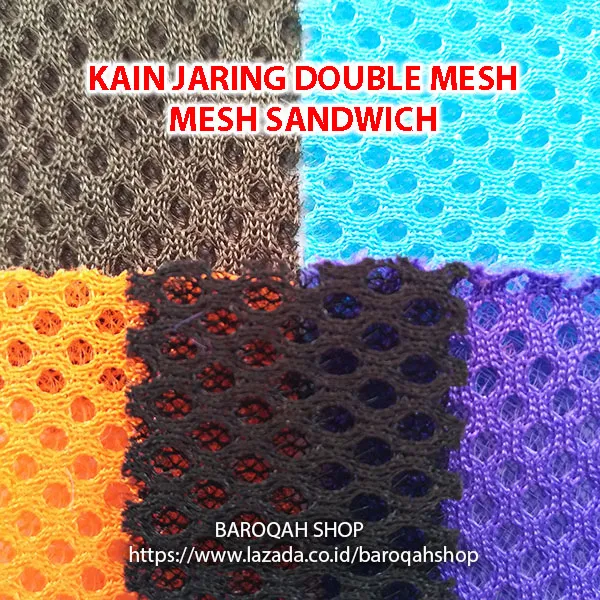 Bahan Kain Jaring Jala Double Dobel Mesh / Mesh Sandwich Meteran ...