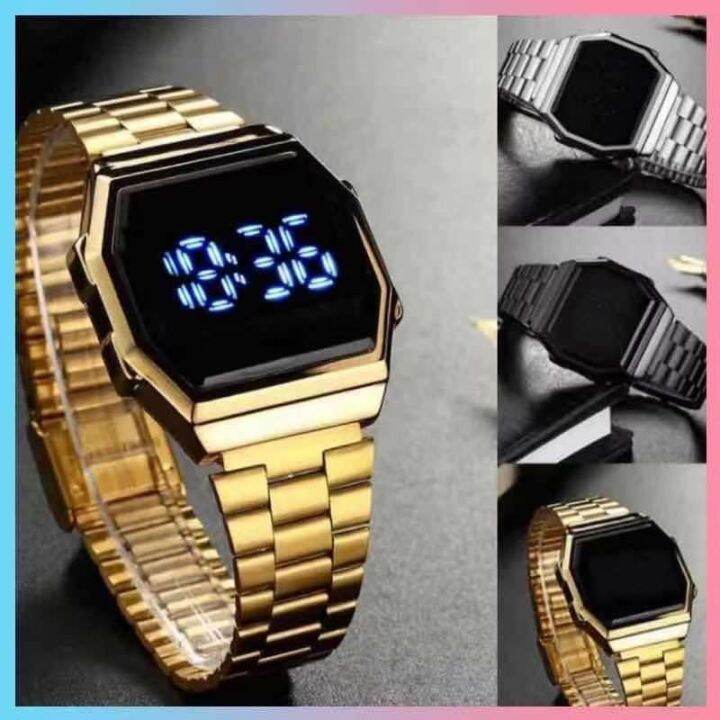 【COD】 ＃168 Fashion steel casio touch screen watch square | Lazada PH