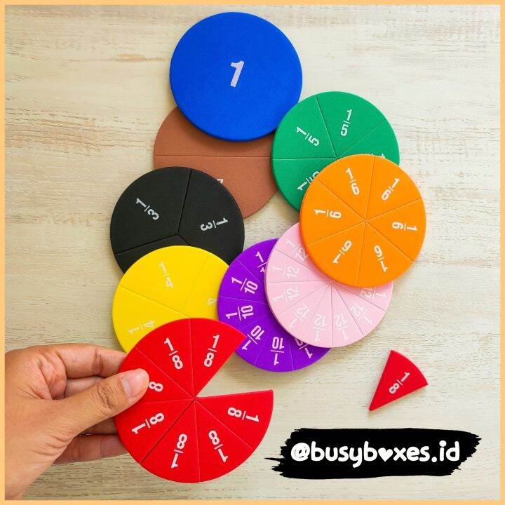 [busyboxes,id] Mainan Edukasi Matematika Mengenalkan pecahan Mainan ...