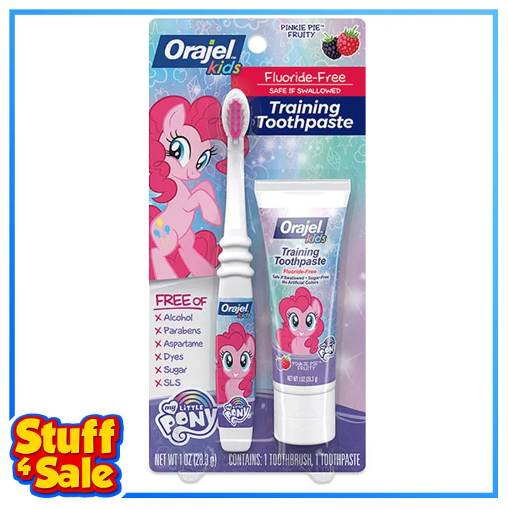 Orajel My Little Pony Fluoride Free Training Toothpaste & Toothbrush ...