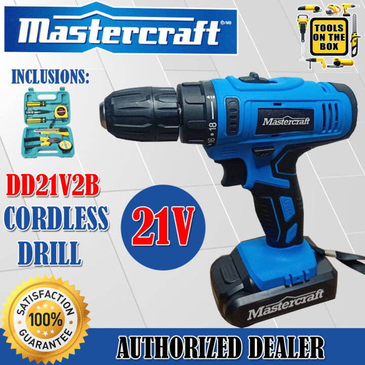 Mastercraft Cordless Drill 21V DD21V2B +FREE Handtools •100% ORIGINAL MASTERCRAFT• | Lazada PH