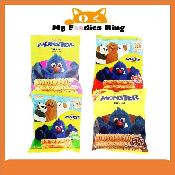 Halal Snack 25g x 8pcs Mamee Monster Family Pack [BBQ / Chicken / Hot ...