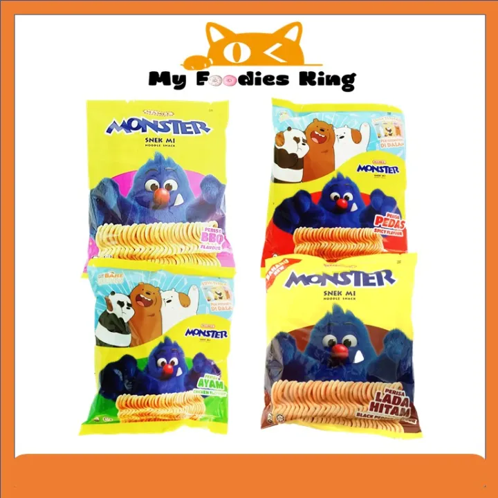 Halal Snack 25g x 8pcs Mamee Monster Family Pack [BBQ / Chicken / Hot ...