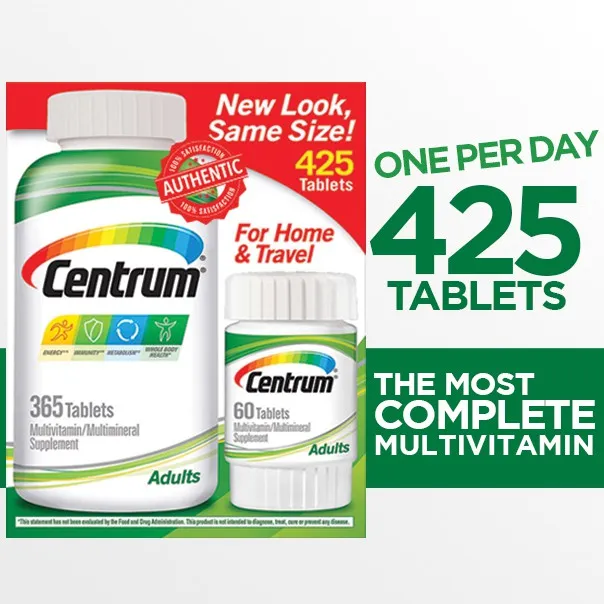 Centrum Adults Multivitamin Multimineral Supplement : 425 Tablets ...