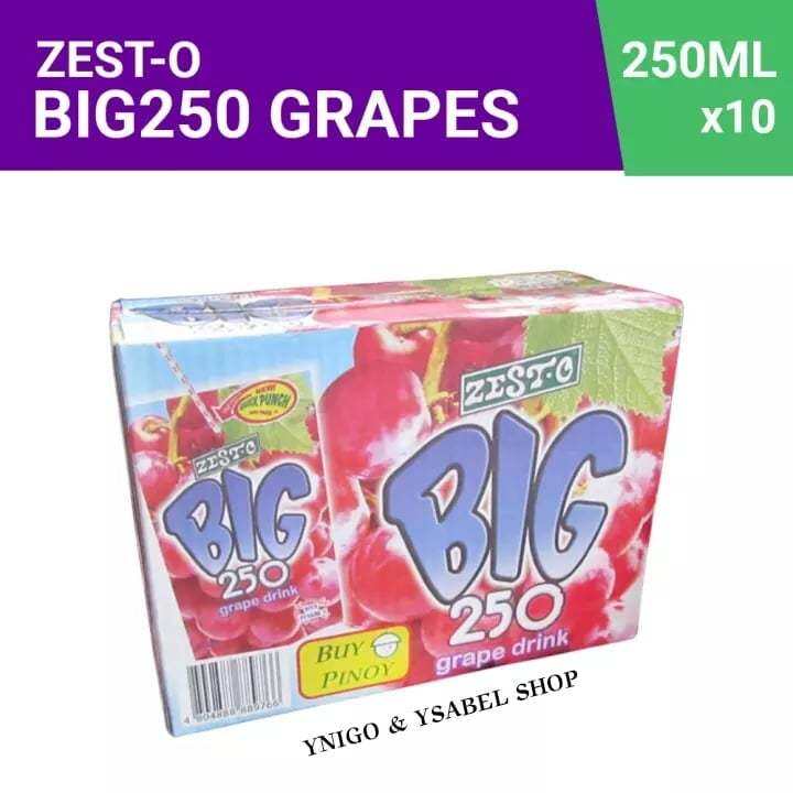 ZESTO BIG READY TO DRINK JUICE 250ML 1 BOX (10 PCS) CHOICE YOUR FLAVOR ...