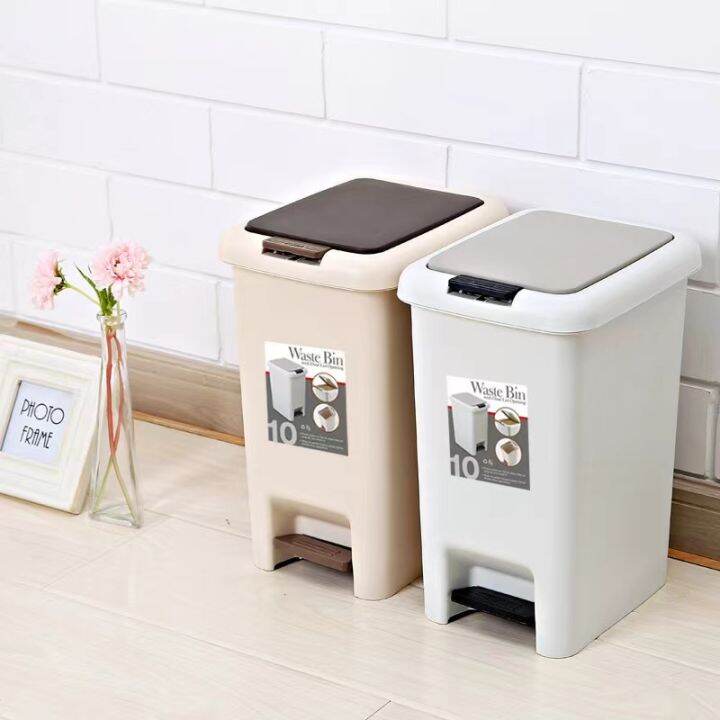 Pedal Trash Can Plastic Pressing Type Trash Can Bucket Large Size ...