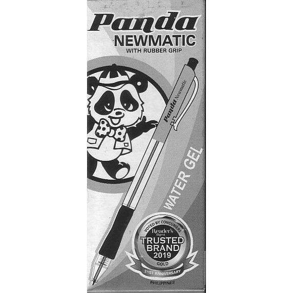 PANDA NEWMATIC with rubber grip water gel pen , retractable ballpen ...