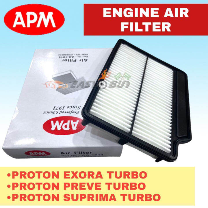 100% ORIGINAL APM ENGINE AIR FILTER - PROTON EXORA TURBO / PREVE TURBO ...