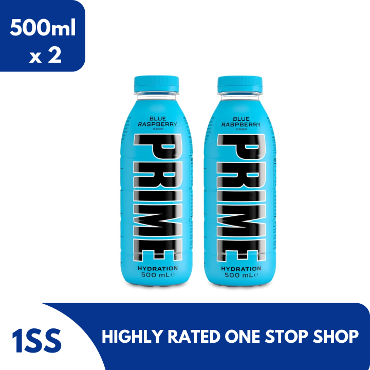 Prime Hydration Drink Blue Raspberry, 500ml set of 2 | Lazada PH