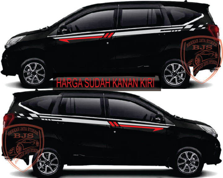 best promo stiker mobil sigra sticker mobil calya list striping body ...