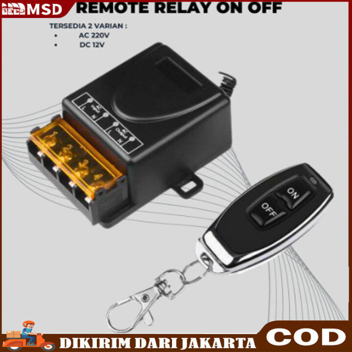 Relay Switch AC 220 DC 12V 1CH Remote Control Saklar ON /OFF | Lazada ...