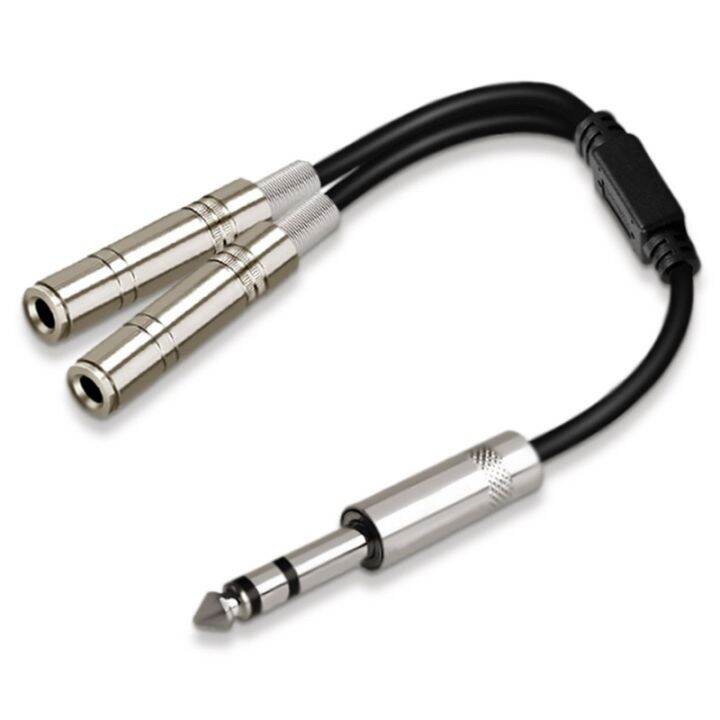 uhunhn 6.35mm 1/4 Inch Stereo Jack Splitter Cable Adapter Lead Plug to ...