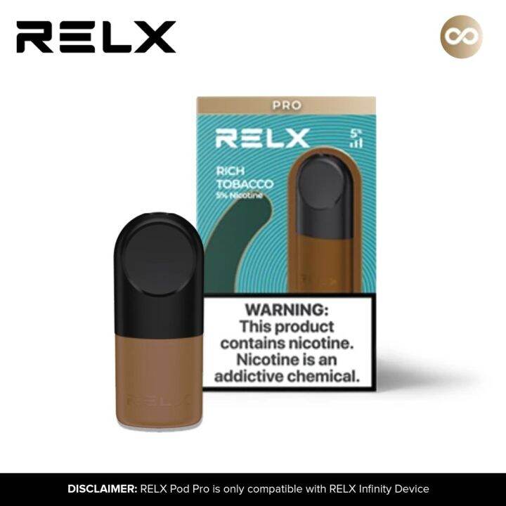 RELX Pod Pro RICH TOBACCO Flavor For RELX INFINITY Leak-Resistant Maze ...