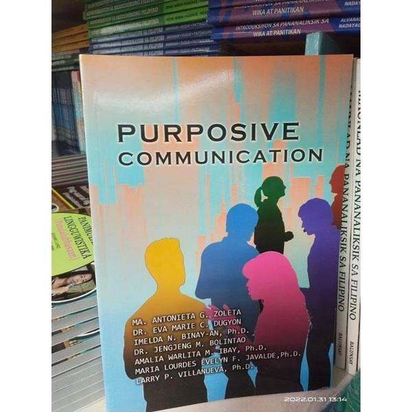 Purposive Communication By. Ma. Antonieta Zoleta Dr. Eva Marie Dugyon ...