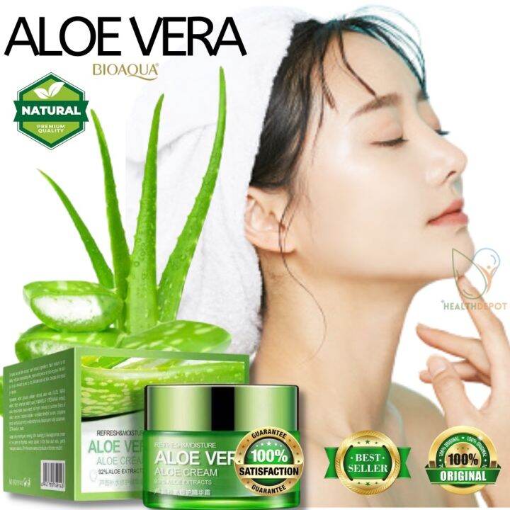 ORIGINAL Bioaqua Aloe Vera Gel Moisturizing Hydrating Brightening Smoothing Aloevera Korean Skin ...
