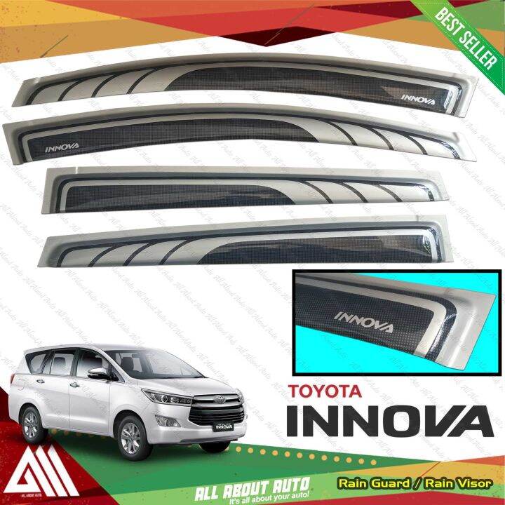 Toyota Innova 2016-2023 Rain Guard Window Visor (Two Toned / Black Net ...