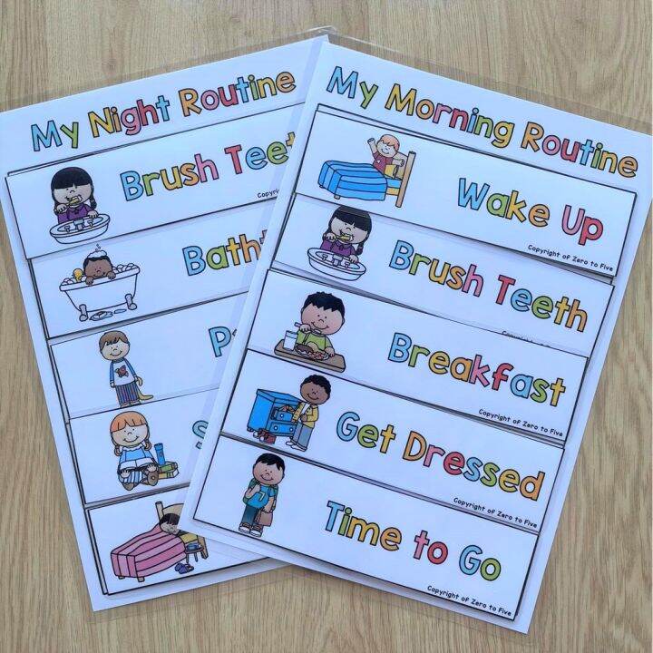 Personalized Visual Schedule/Routine/Chore Chart for Young Children ...