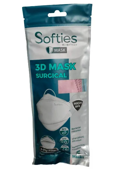 SOFTIES 3D MASK SURGICAL | MASKER PINK | ISI 5 | Lazada Indonesia