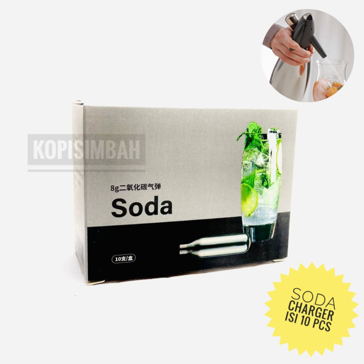 Soda Charger CO2 Gas Mini Capsule Isi 10 Pcs Kapsul Refill Pembuat Soda ...