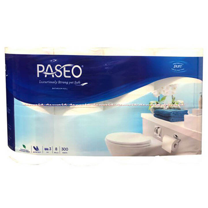 Paseo Luxuriously Strong Yet Soft Tissue Toilet Lembut 8 Roll 300 Sheet Tisu Gulung Rol Passeo ...