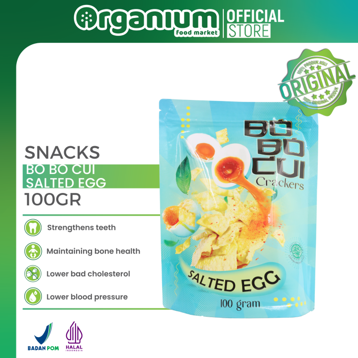 Organium Bo Bo Cui Crackers Salted Egg 100g | Lazada Indonesia