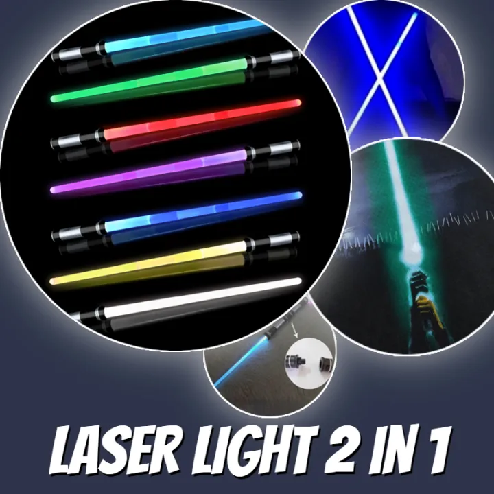 Lightsaber Induction Color-changing Telescopic Laser Sword 2 in 1 ...