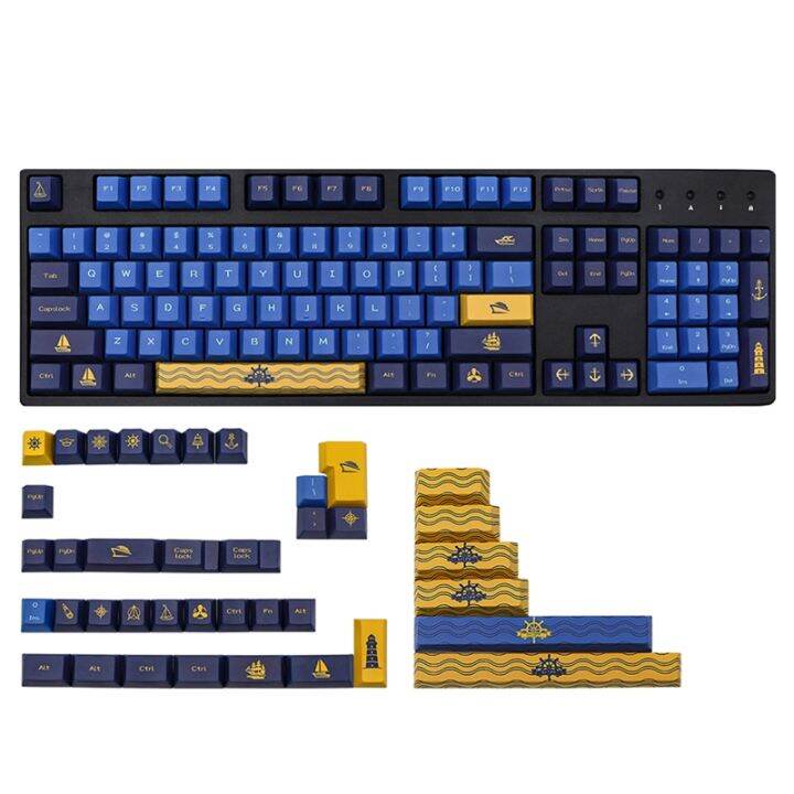 143 Key Nautical Theme Keycap Pbt Cherry Keycaps for Gk61/64/NJ68/75/84 ...