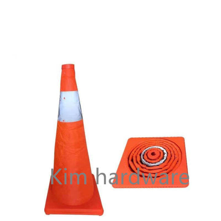 70cm telescopic road cone, reflective cone roadblock cone, telescopic ...