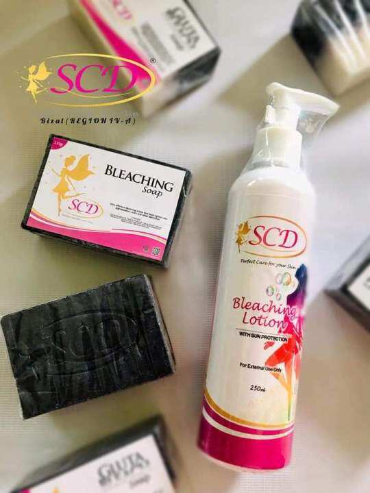 SCD Bleaching Lotion 250ml w/ FREEBIES (Whitening, Moisturizing ...
