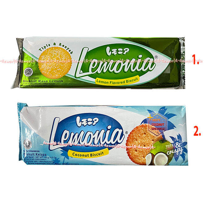 Lemonia Kemasan Pouch 130gr Biskuit Rasa lemon Dan Biskuit Rasa Kelapa ...