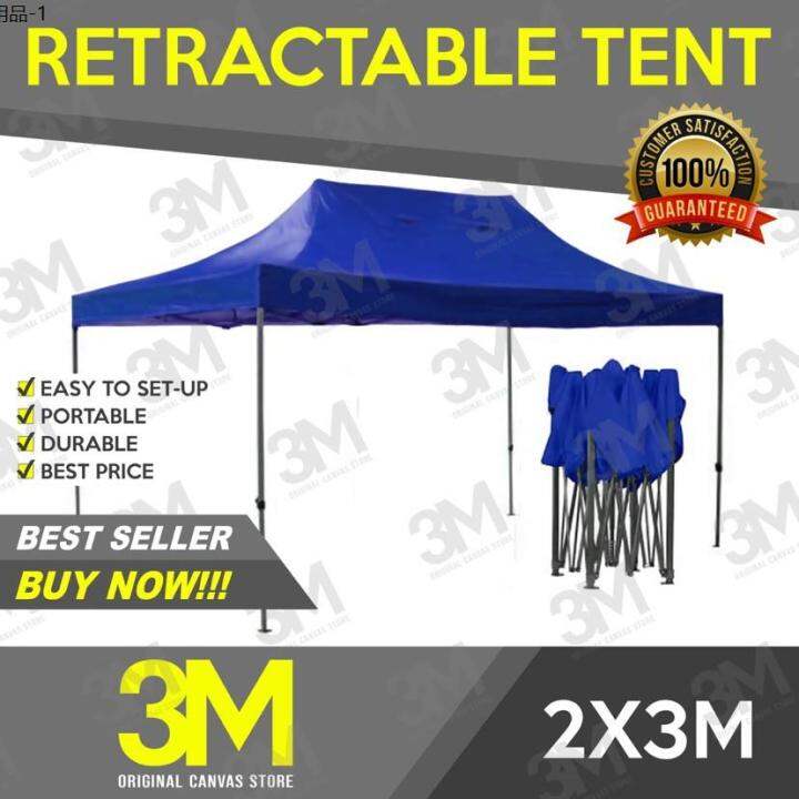 3M PRO ( 2X3m ) Retractable Tent Complete Set with canopy and frame ...