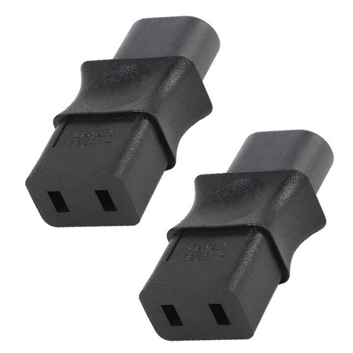2PCS 2-Pin Iec 320 C8 Male to Iec 320 C9 Female Ac Adapter 6A/250V ...