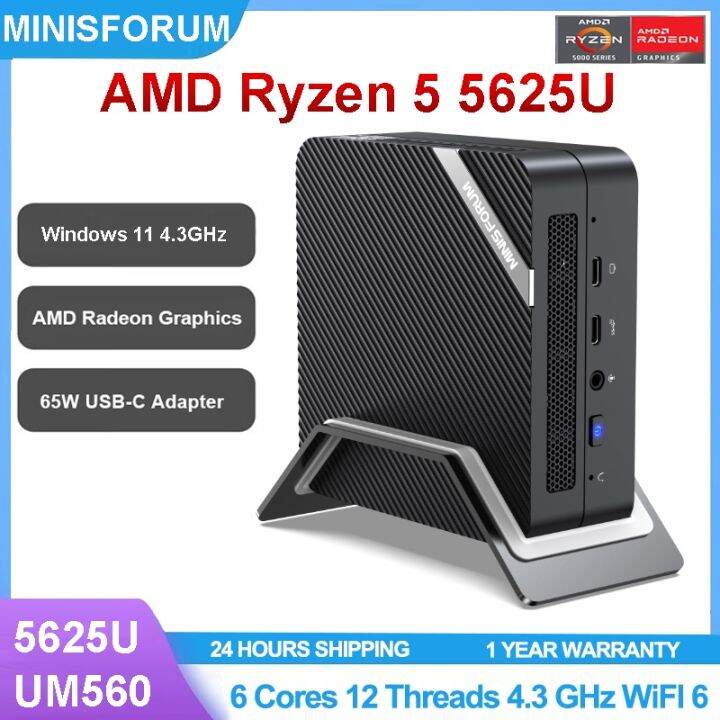 MINISFORUM UM560 Mini PC AMD Ryzen5 5625U 32GB RAM 512GB SSD HDMI WIFI ...