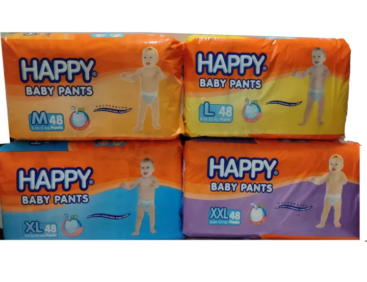HAPPY BABY PANTS Diaper 48's - M, L, XL, XXL | Lazada PH