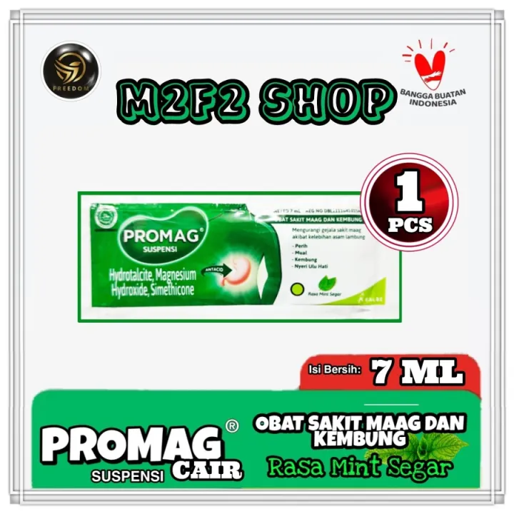 Promag Cair Obat Sakit Maag dan Kembung Sachet Rasa Mint 7 ml (Kemasan ...