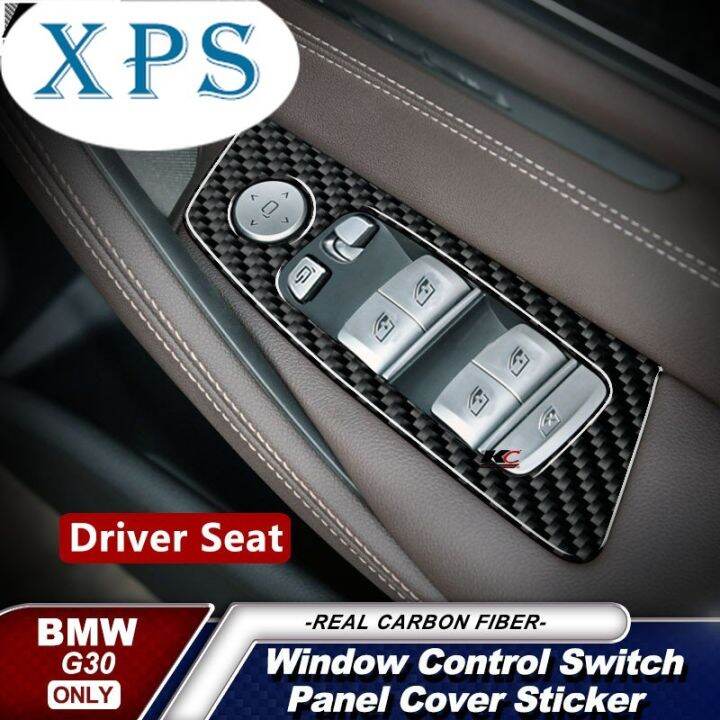 xps Car Interior Carbon Fiber Window lift button Decorative Trim Auto ...