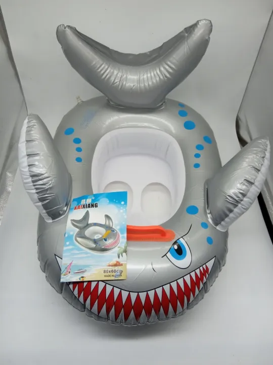 HS.NO1 Baby Swimming Boat Inflatable Swimming Float Salbabida Shark ...