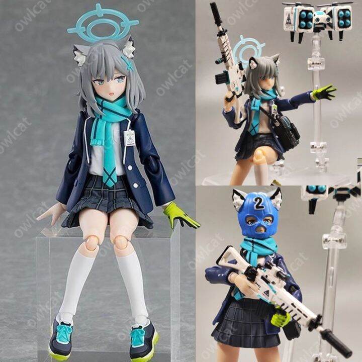 โมเดล Blue Archive Sunaookami Shiroko (Figma 567# Ver.) 15cm Action Figure JK Abydos High School ...