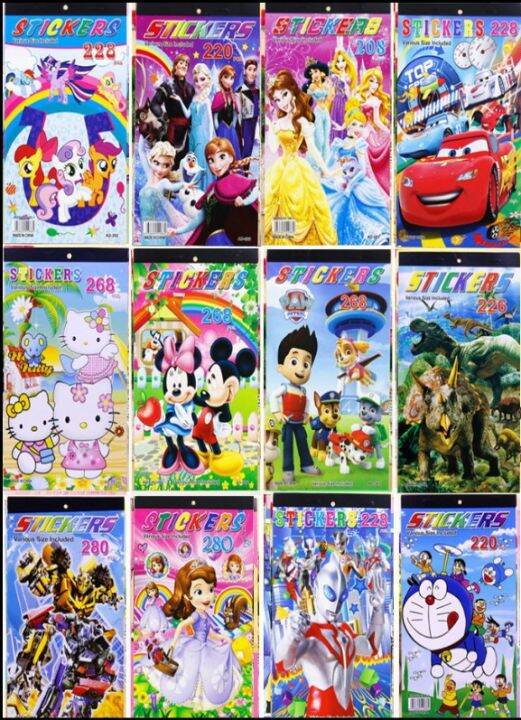 Sticker Book Disney Cartoon Stickers Books various size stickers Frozen ...
