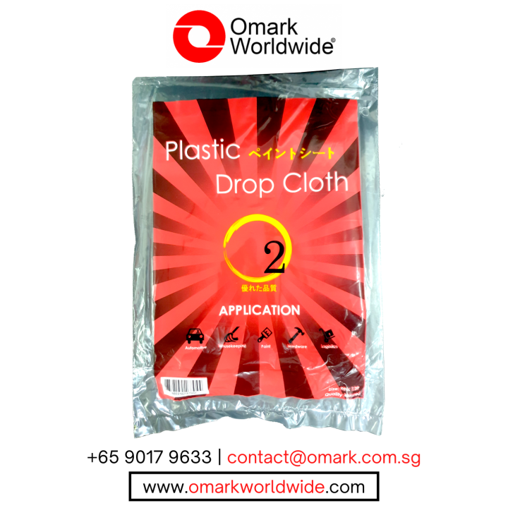 [SG Ready Stock] [2/5/10 pkt] Plastic Drop Cloth 9ft x 12ft Large ...