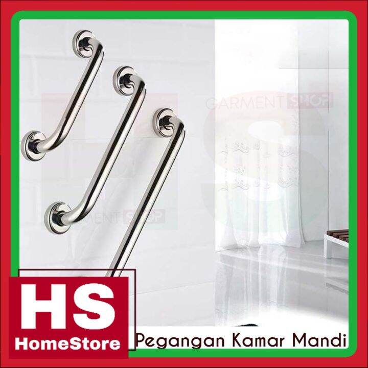 LIVINGHOME Handle Kamar Mandi Pegangan Pintu Kaca Tangga Bathtub ...