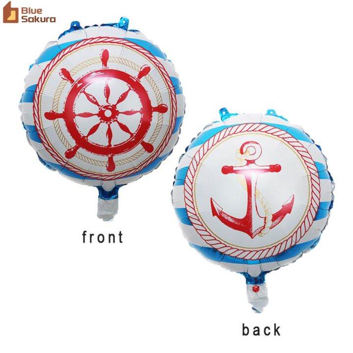 Blue Sakura 18 Inch Double-sided Rudder Balloon Pirate Anchor Paddle ...