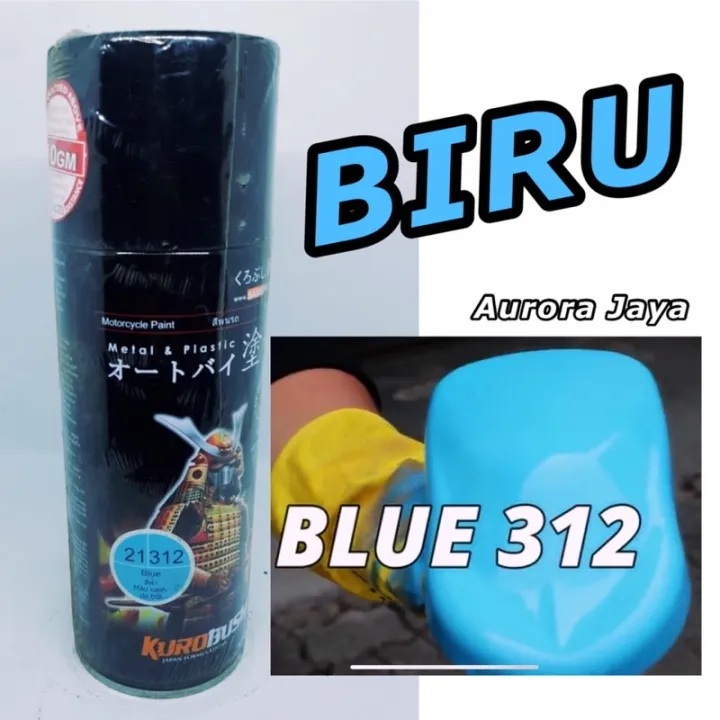 Pilox Samurai Blue 312 Biru Laut Muda Cat Pilok Mengkilap Tahan Bensin ...