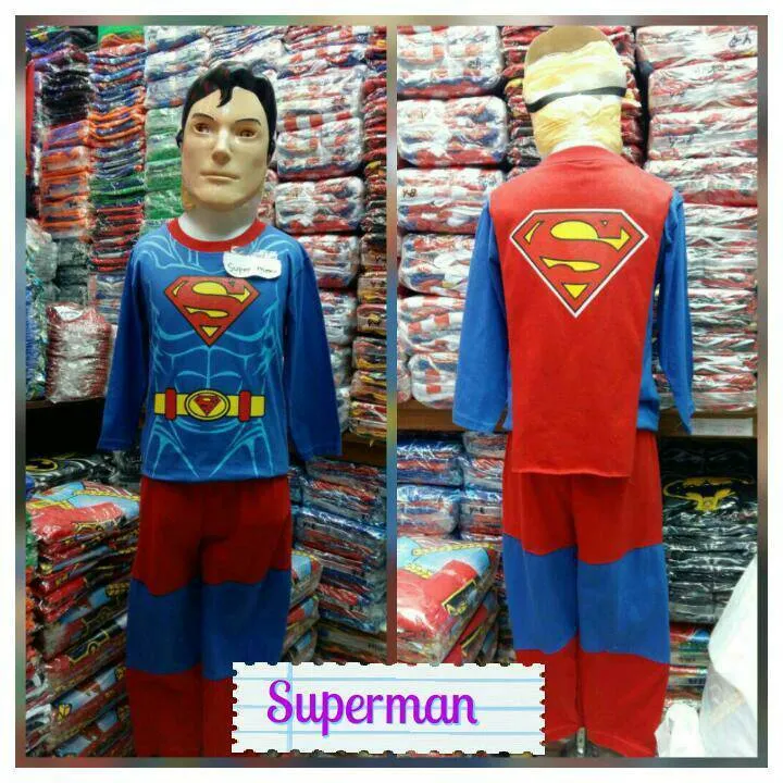 M2store-Baju Anak Kostum+Topeng Karakter Superman Sayap/baju superman ...