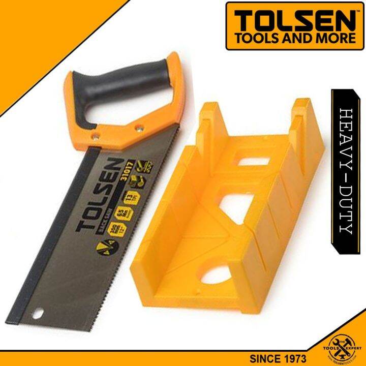 Tolsen Mitre Box with Back Saw Set (300mm) 31017 | Lazada PH